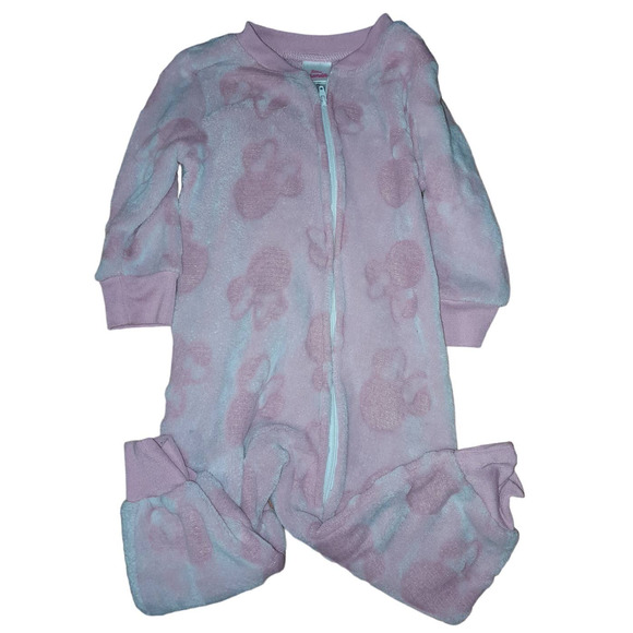 Disney | Pajamas | Disney Junior Girls Pink Minnie Mouse Cuffed One ...